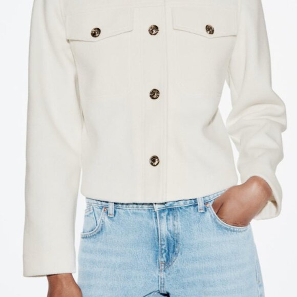 Zara | Jackets & Coats | Cropped Soft Jacket | Poshmark